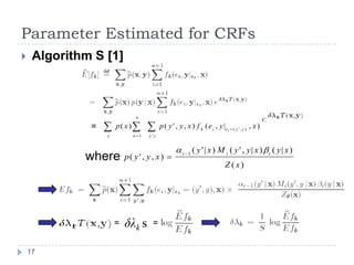 Conditional Random Fields | PPTX