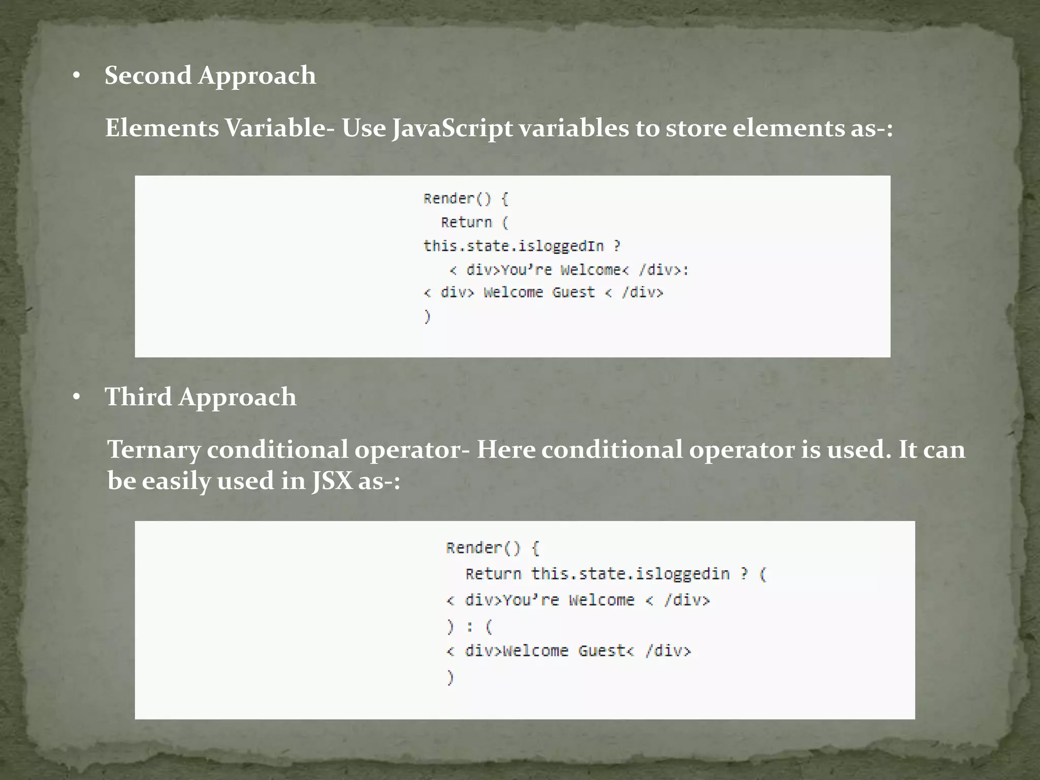Conditional rendering | PPTX