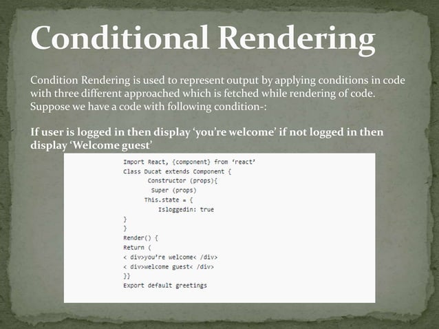 Conditional rendering | PPT