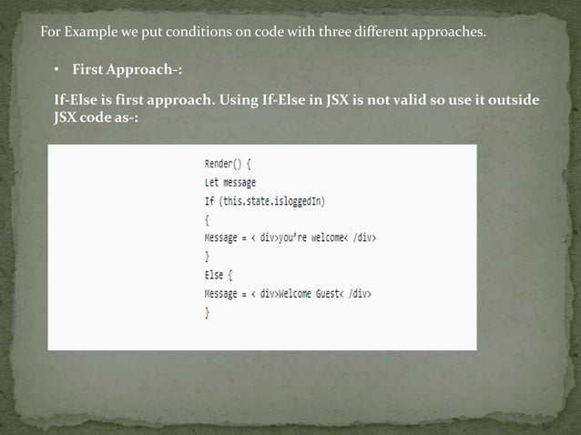 Conditional rendering | PPT