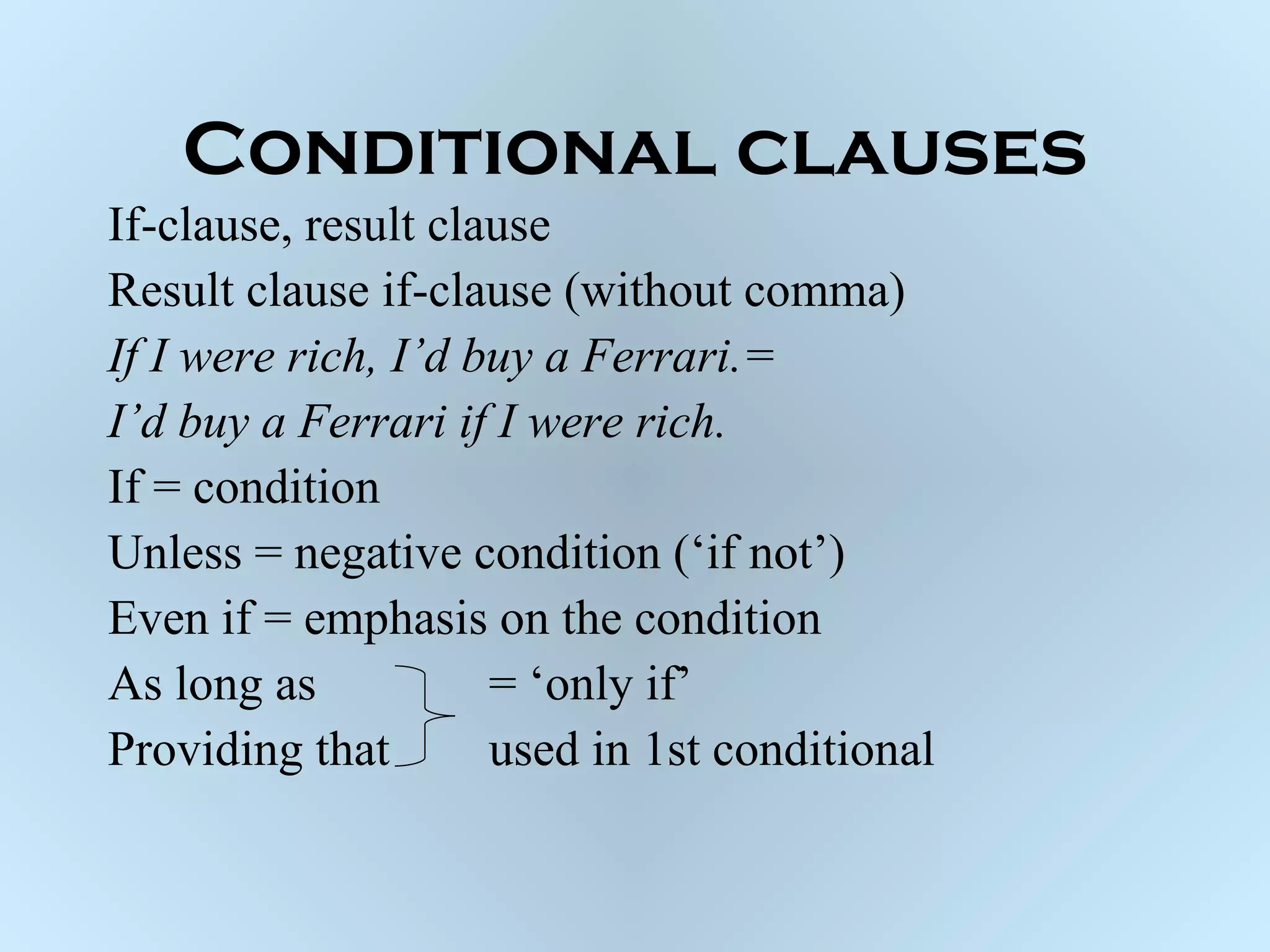 Conditionals | PPT