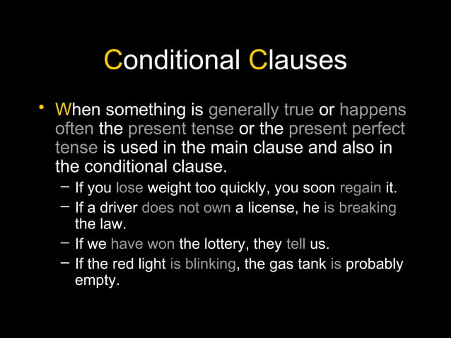 Conditional Clauses | PPT