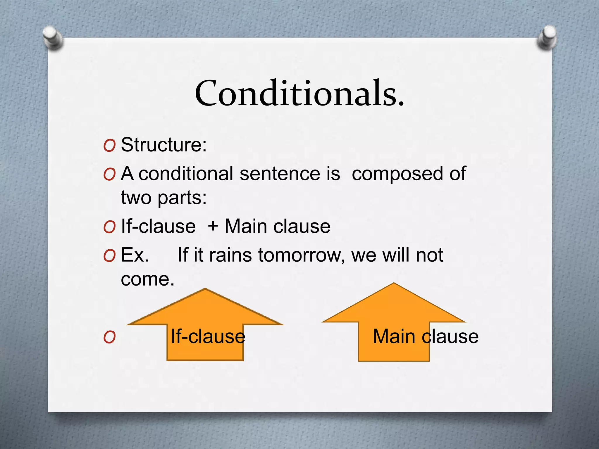 Conditionals 0, 1 and 2. | PPTX