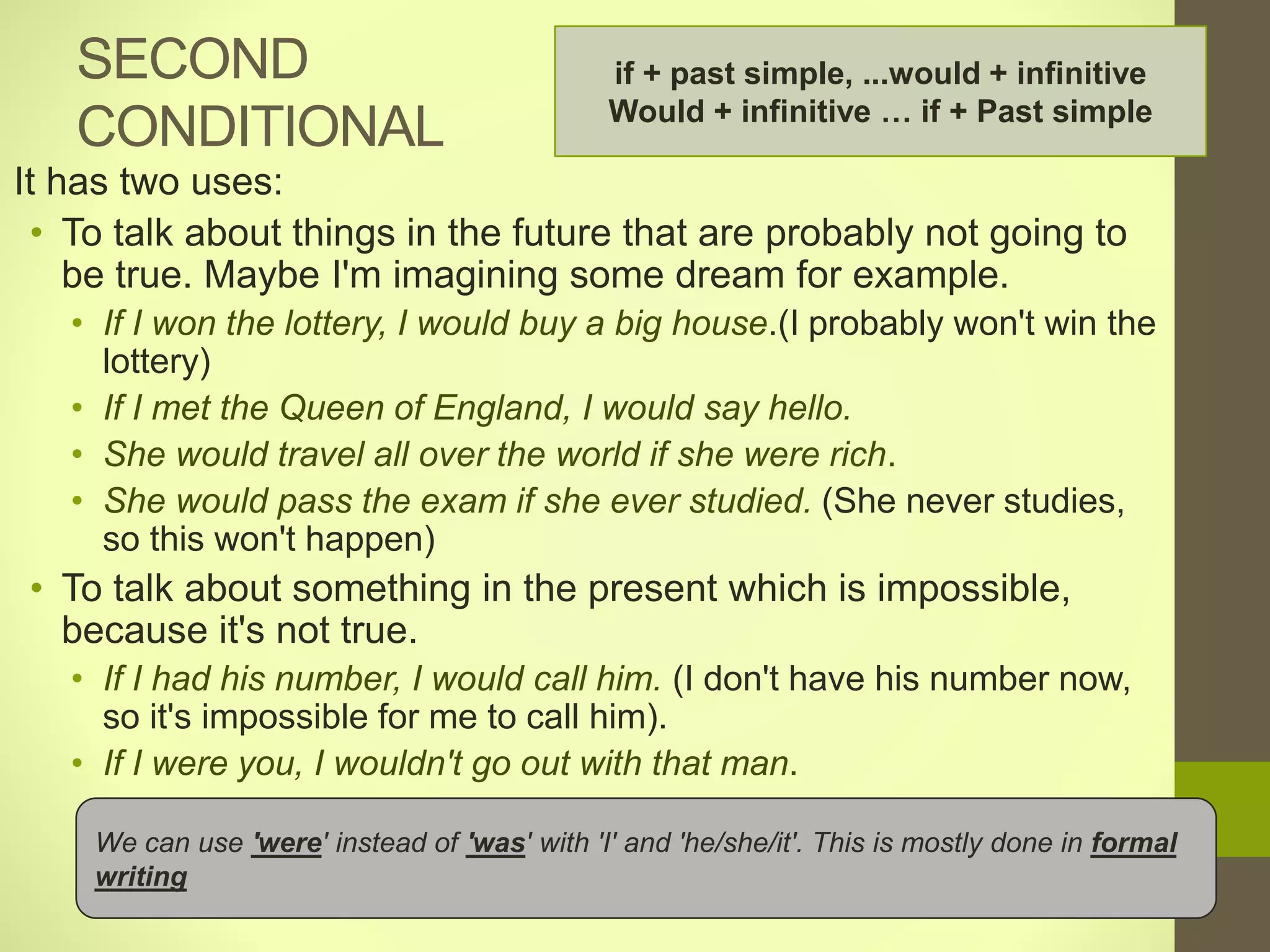 Conditionals | PPTX | Food & Drink