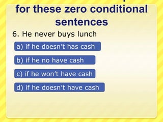Conditionals. types 0 1 | PPTX