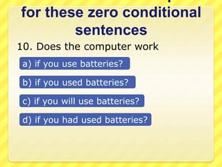 Conditionals. types 0 1 | PPTX