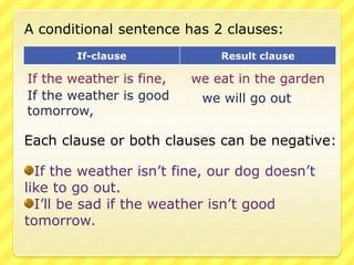 Conditionals. types 0 1 | PPTX
