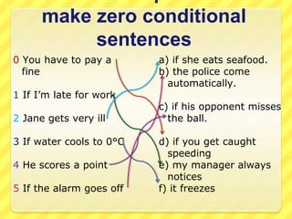 Conditionals. types 0 1 | PPTX