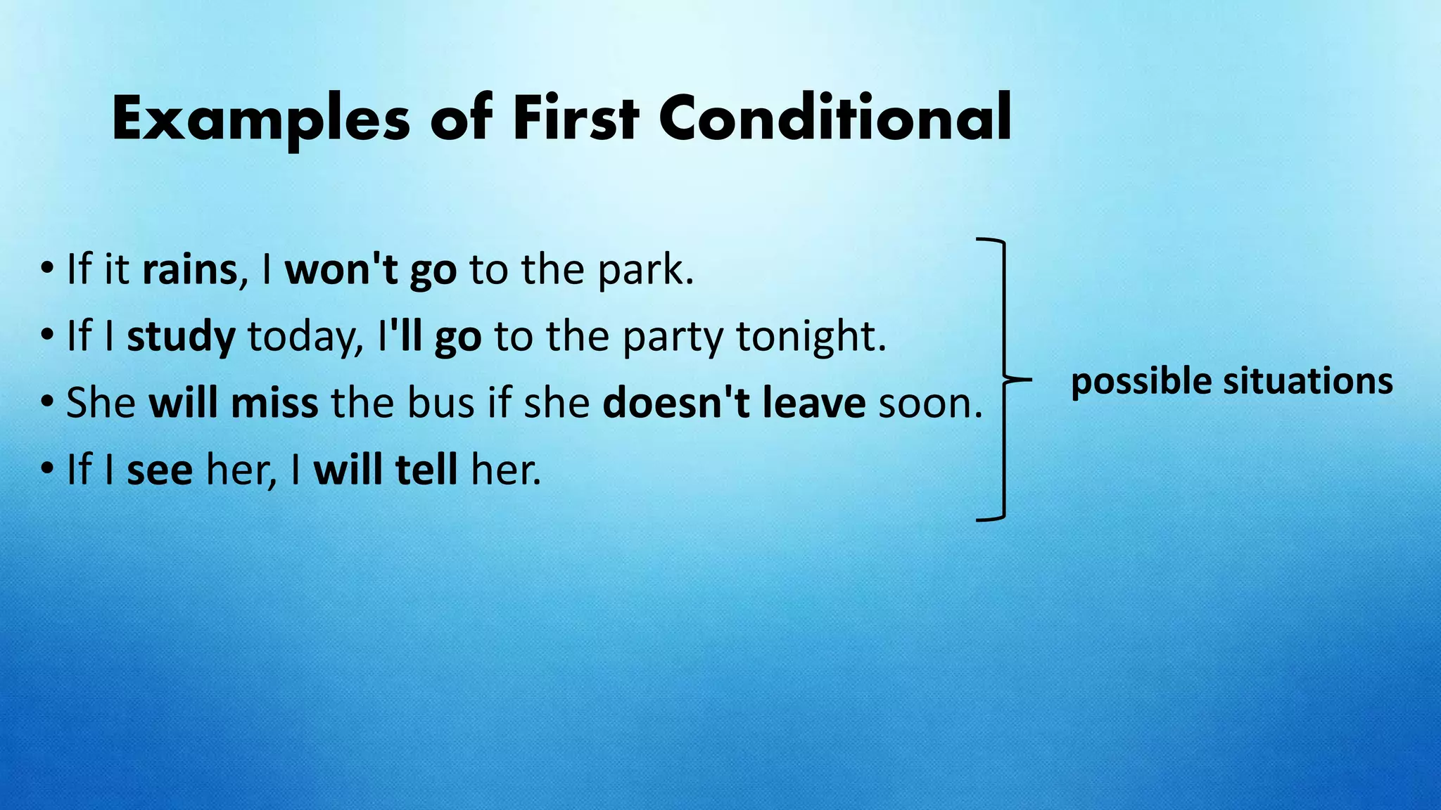 Conditionals (revision) | PPTX