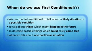 Conditionals (revision) | PPT