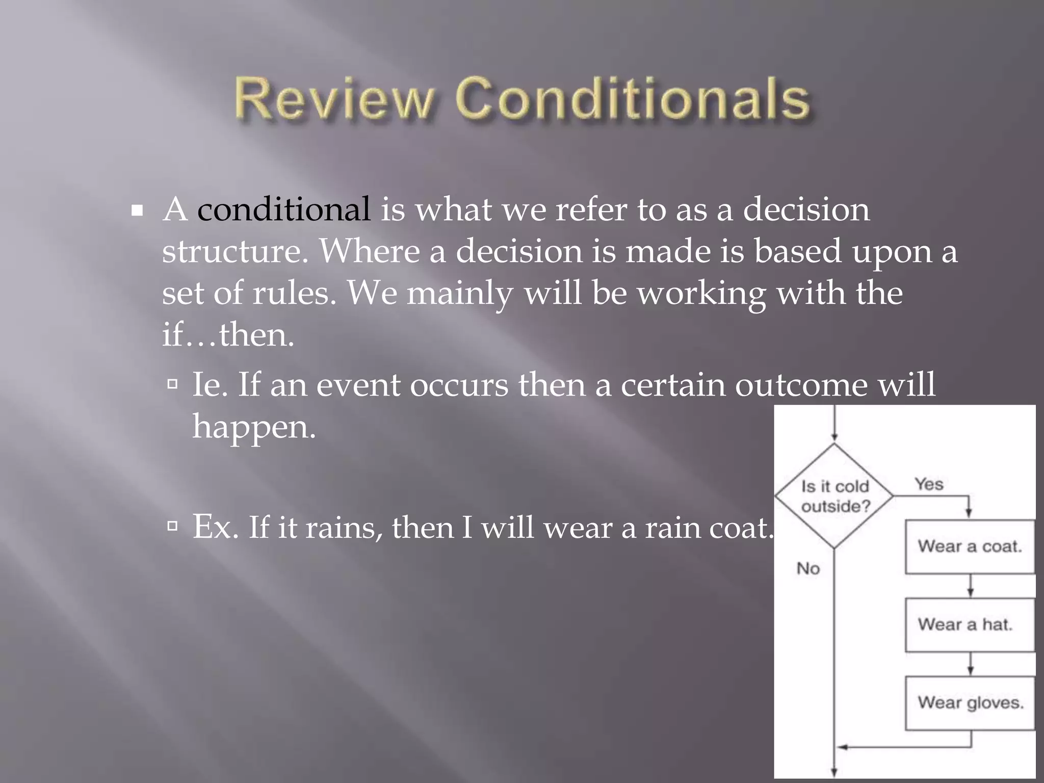 Decision Structures Ppt