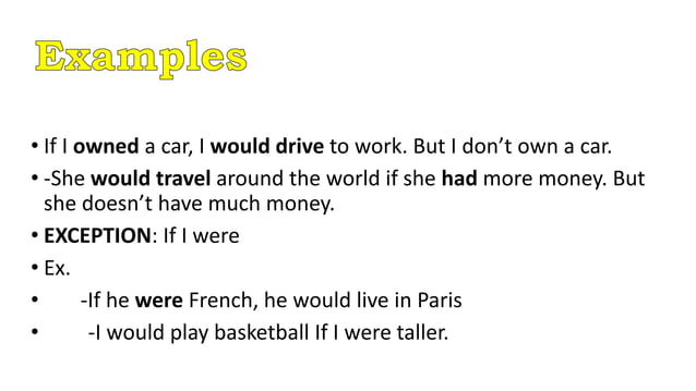 Present unreal and Real Conditionals | PPTX