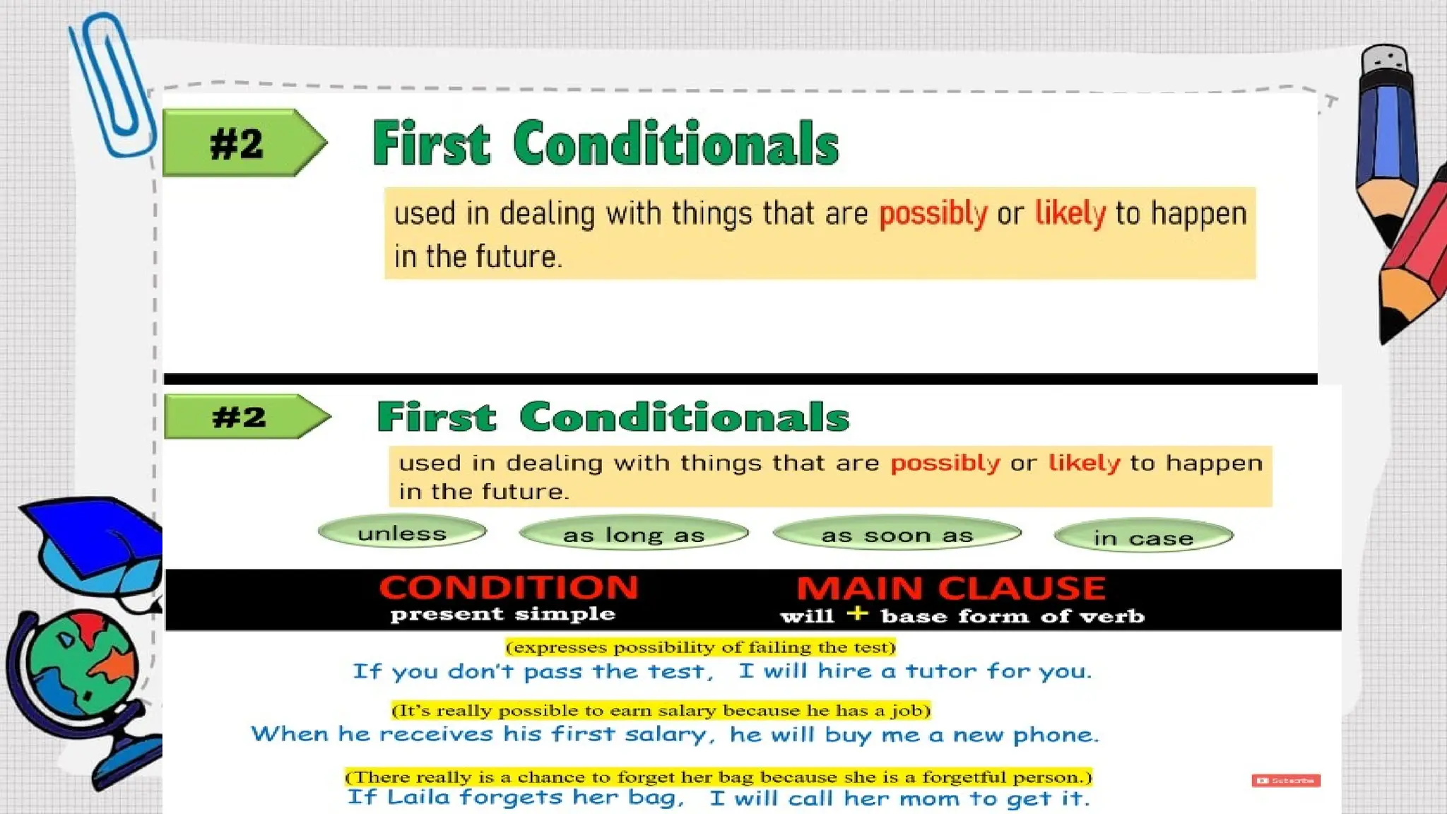 different types of conditionals in .pptx