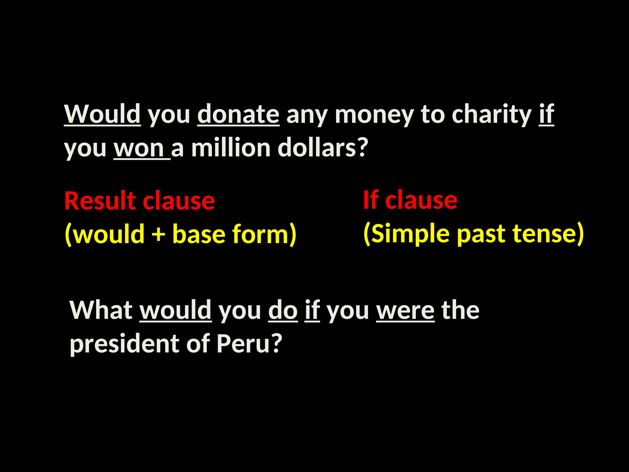 Conditionals, grammar, conjugation, verbs | PPT