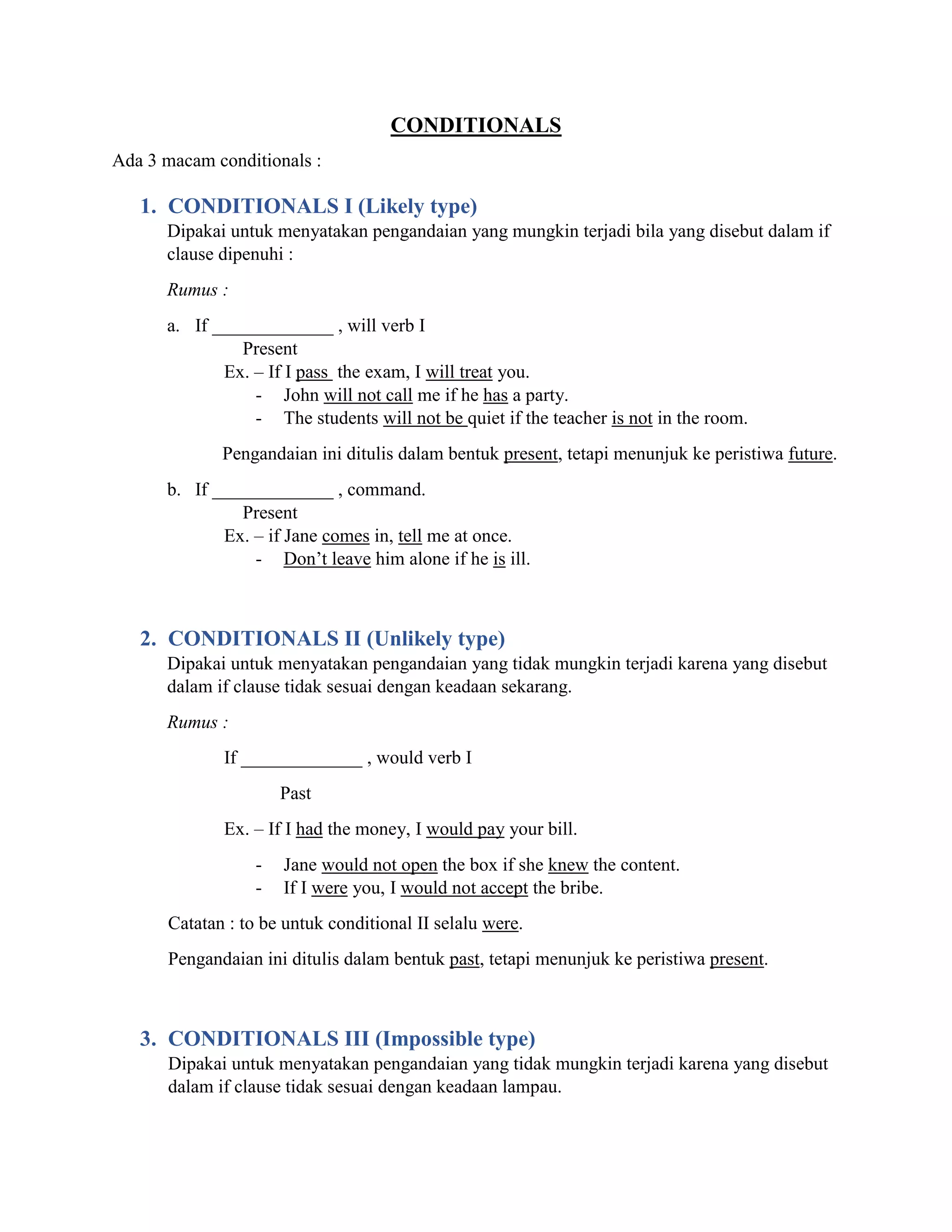 Conditional Sentence | PDF