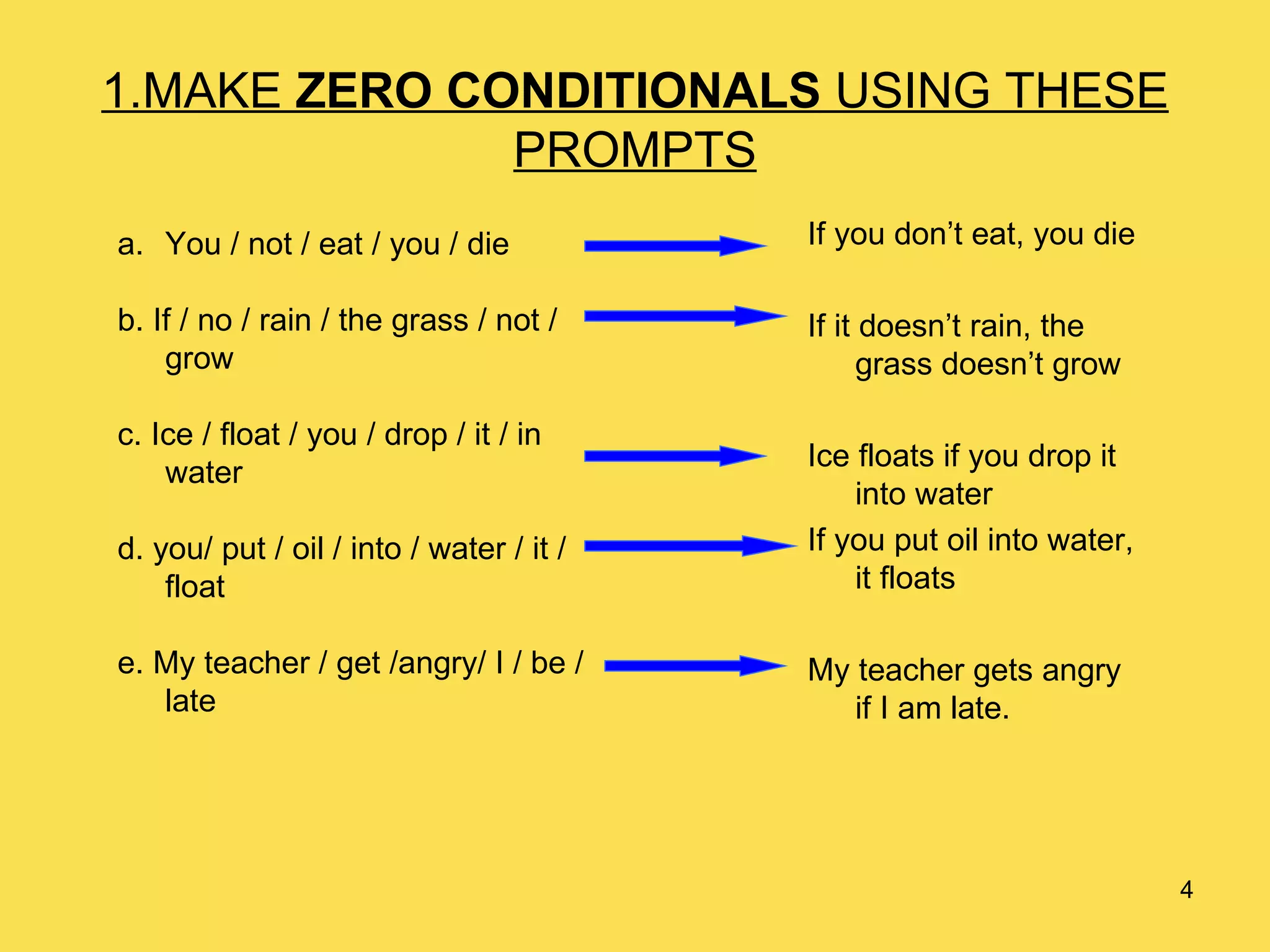 CONDITIONAL CLAUSES I,II TYPES | PPT