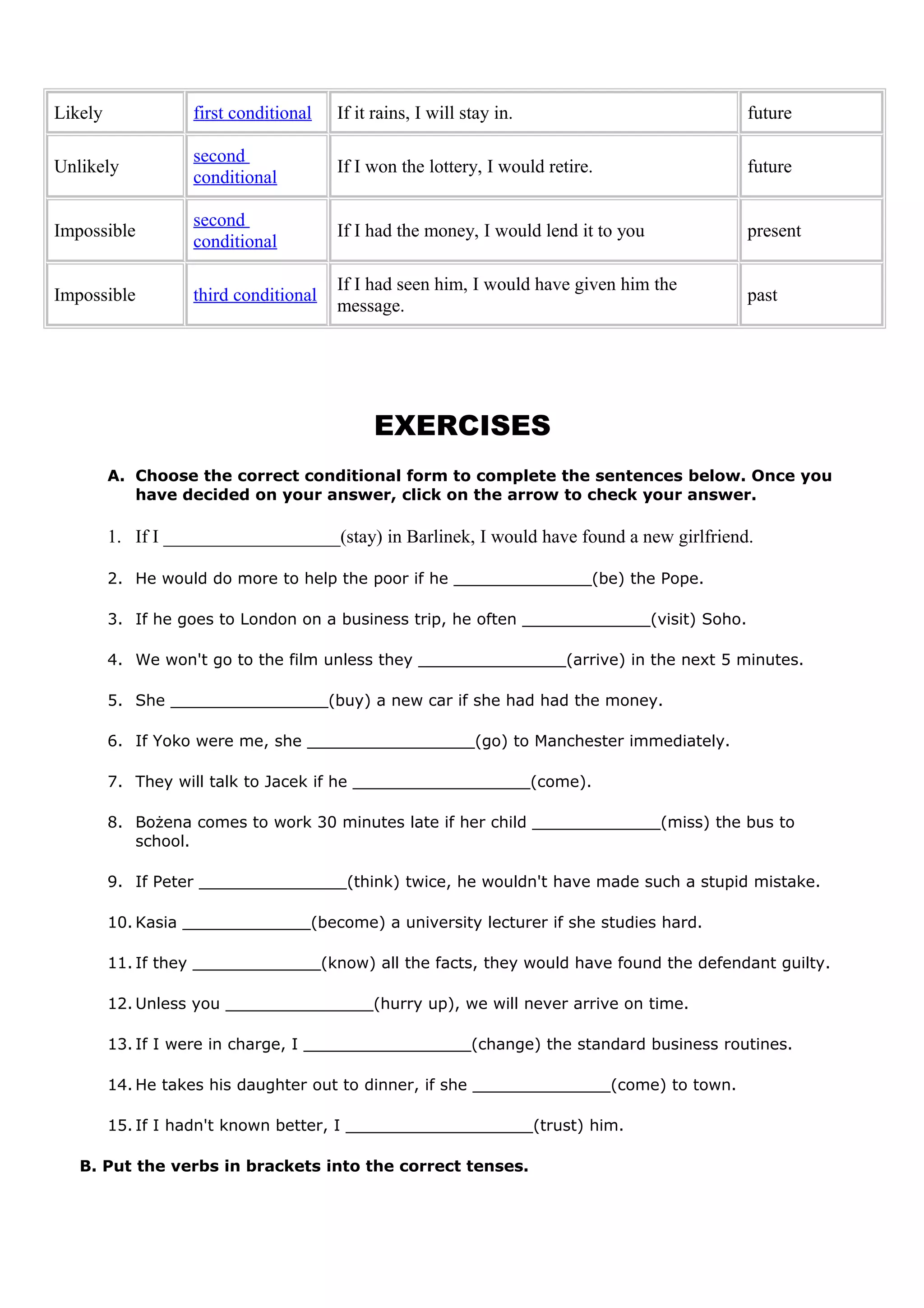 Conditionals theory-and-exercises-with-key1 | DOC