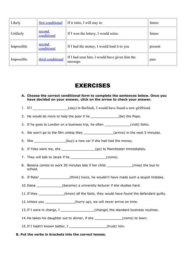 Conditionals theory-and-exercises-with-key1 | DOC