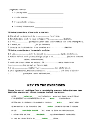 Conditionals theory-and-exercises-with-key1 | DOC