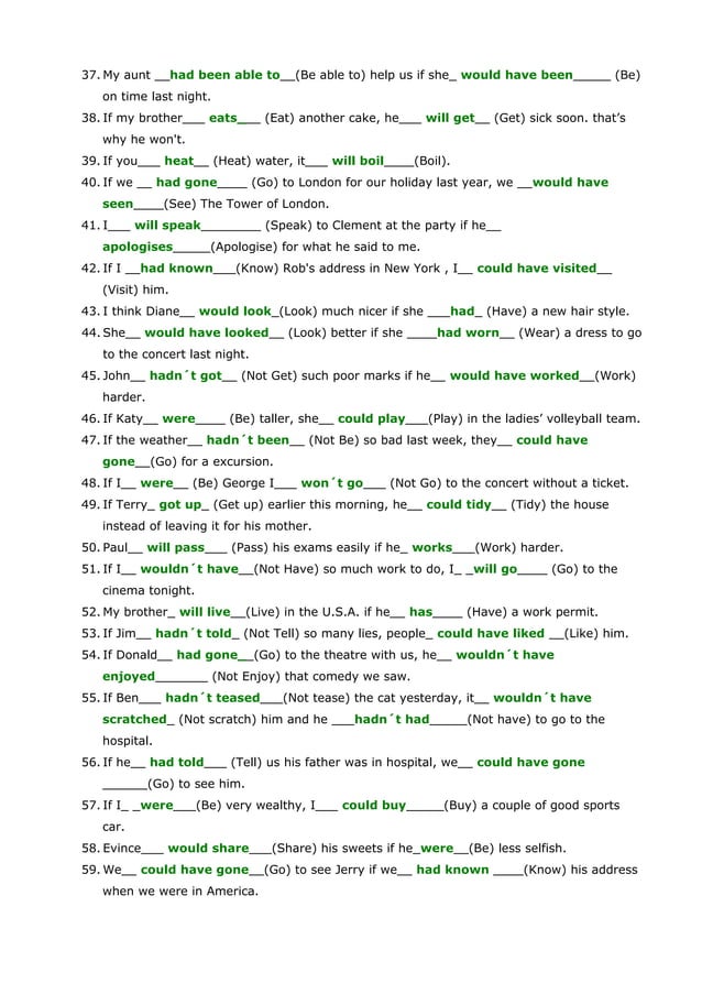 Conditionals theory-and-exercises-with-key1 | DOC