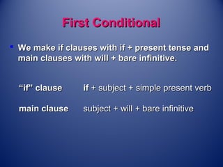 Conditionals 0 1-2 rules and exercises | PPT
