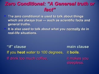 Conditionals 0 1-2 rules and exercises | PPT