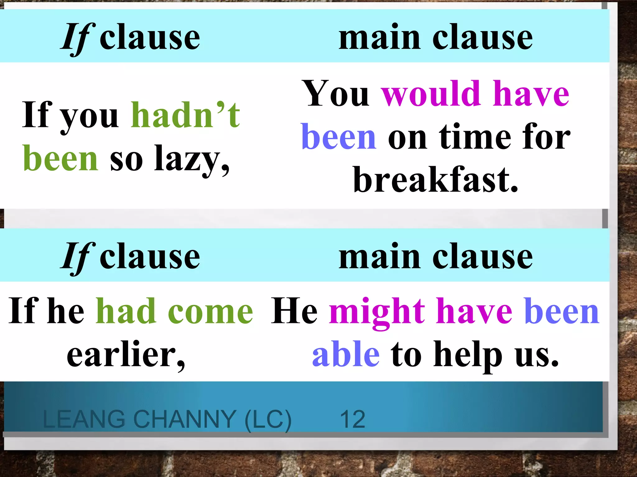 Conditionals (0,1,2,3) | PPT