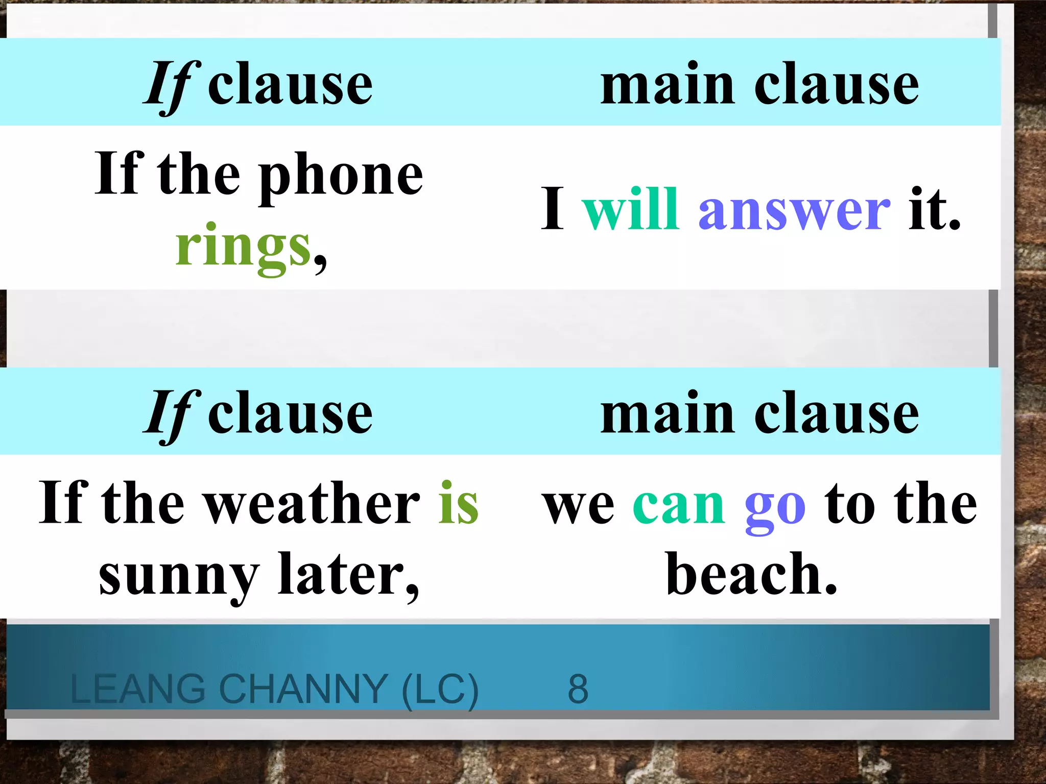 Conditionals (0,1,2,3) | PPT