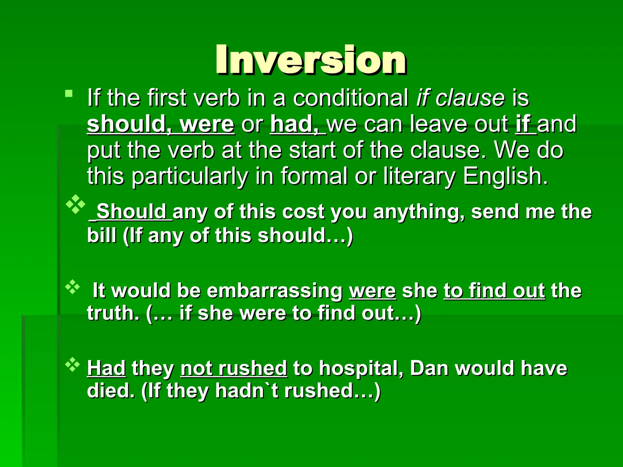 Conditionals Presentation for English 9.ppt