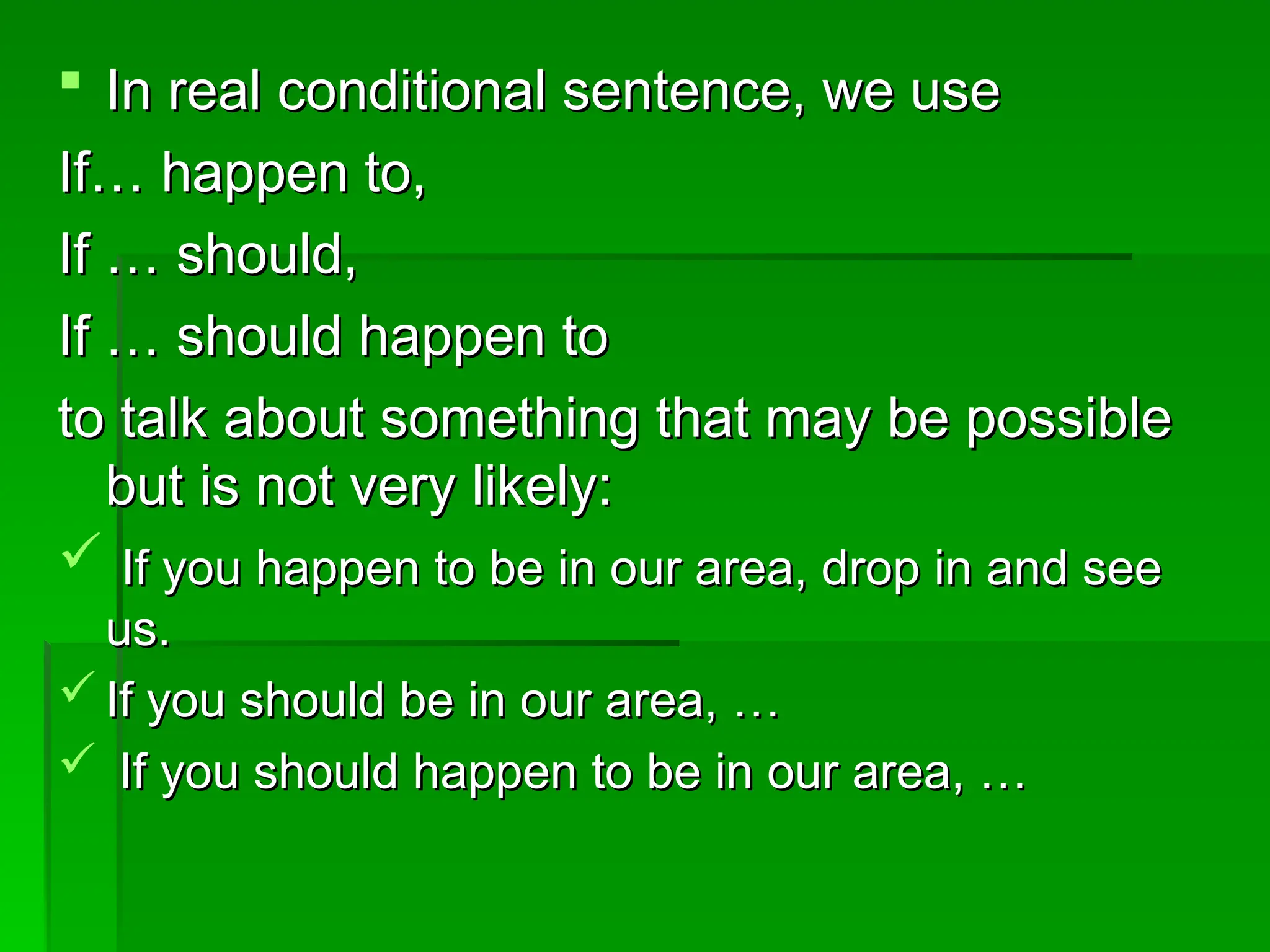 Conditionals Presentation for English 9.ppt | Free Download