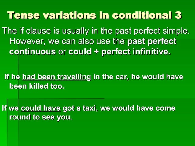 Conditionals Presentation for English 9.ppt