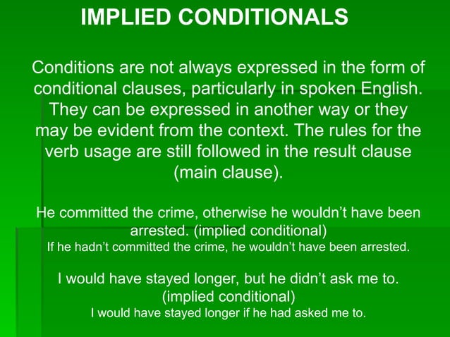 Conditionals Presentation for English 9.ppt