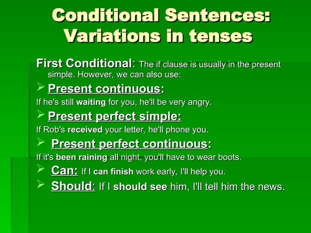 Conditionals Presentation for English 9.ppt