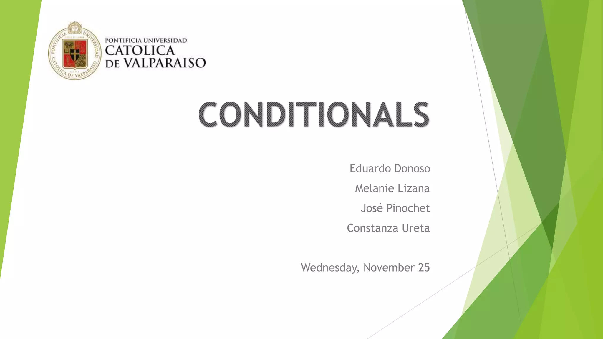 EFL Project - Conditionals | PPTX | Food & Drink