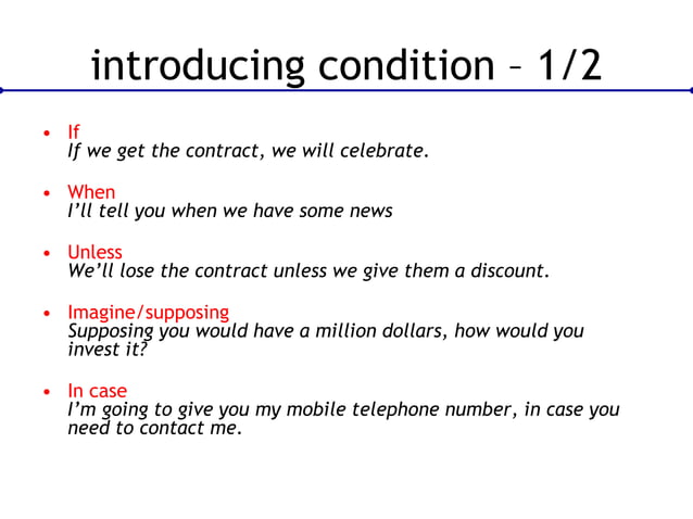 Expressing Conditions in English | PPSX