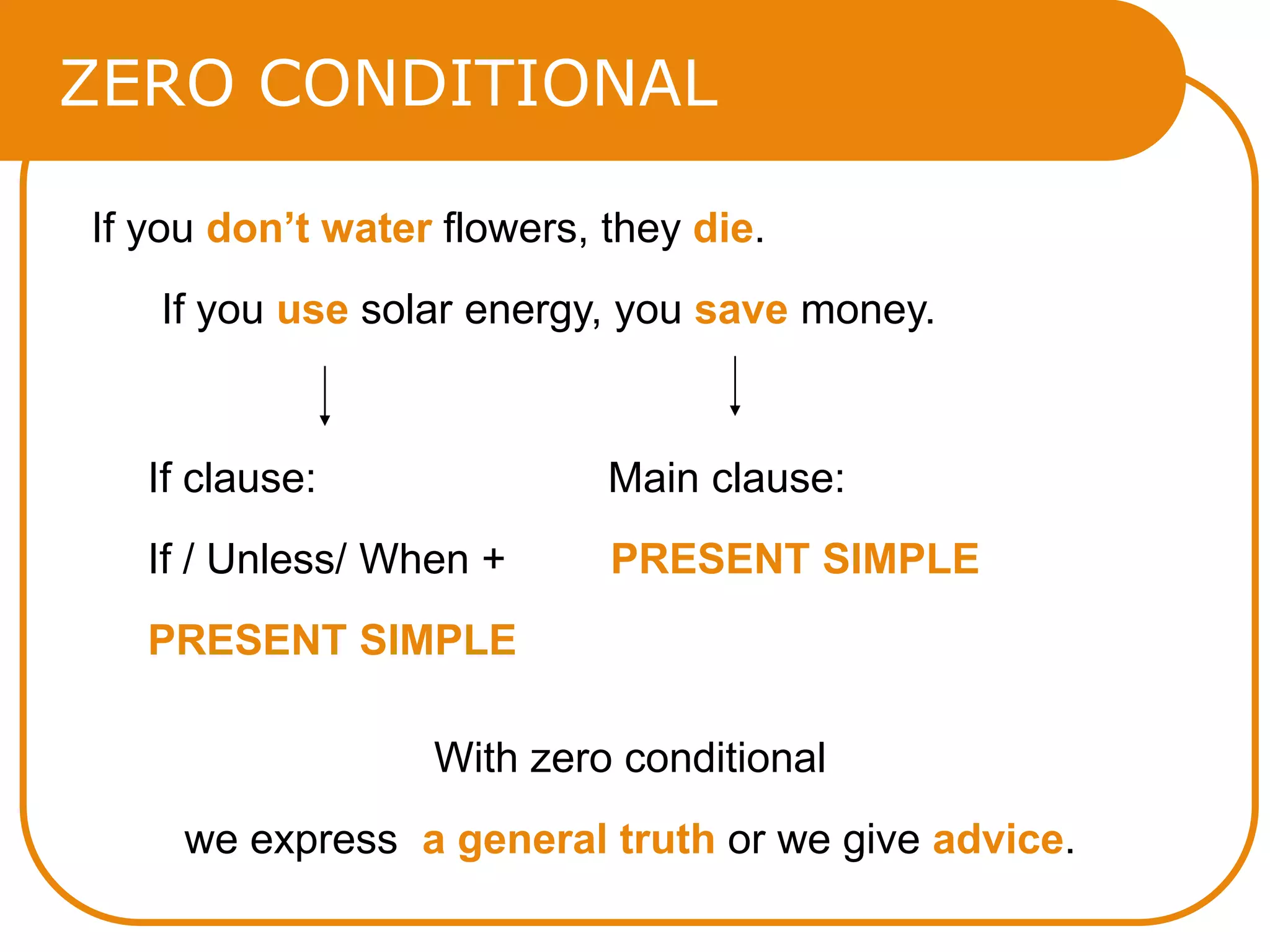CONDITIONALS (0-1-2-3) | PPT
