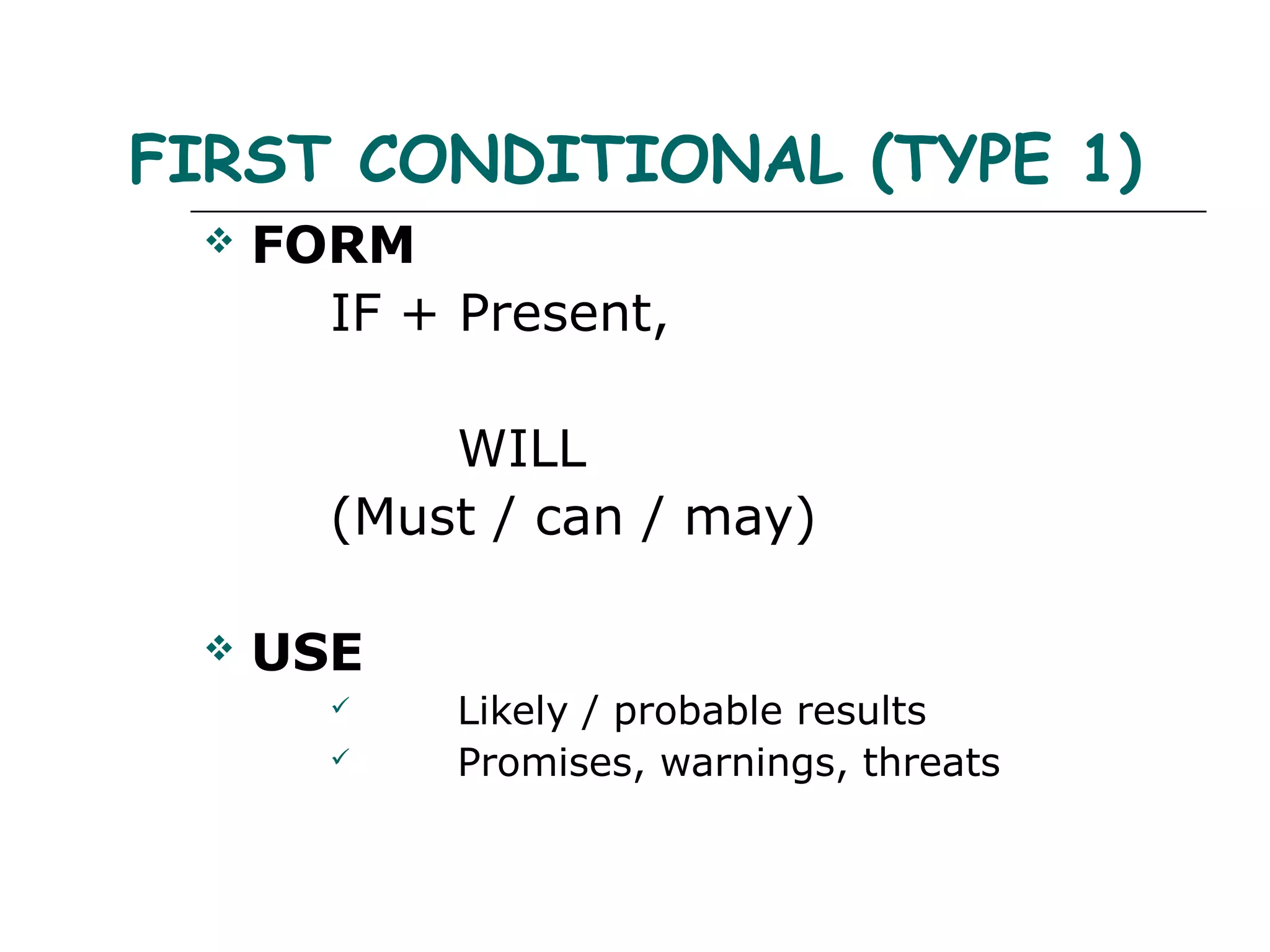 Conditionals Bach | PPT