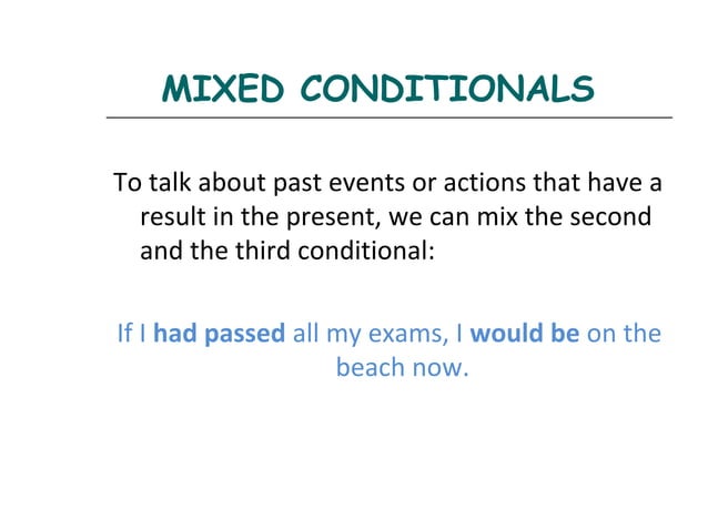 Conditionals Bach | PPT