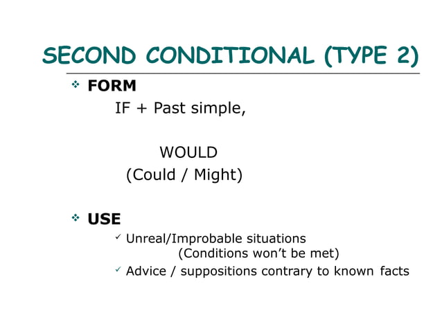Conditionals Bach | PPT