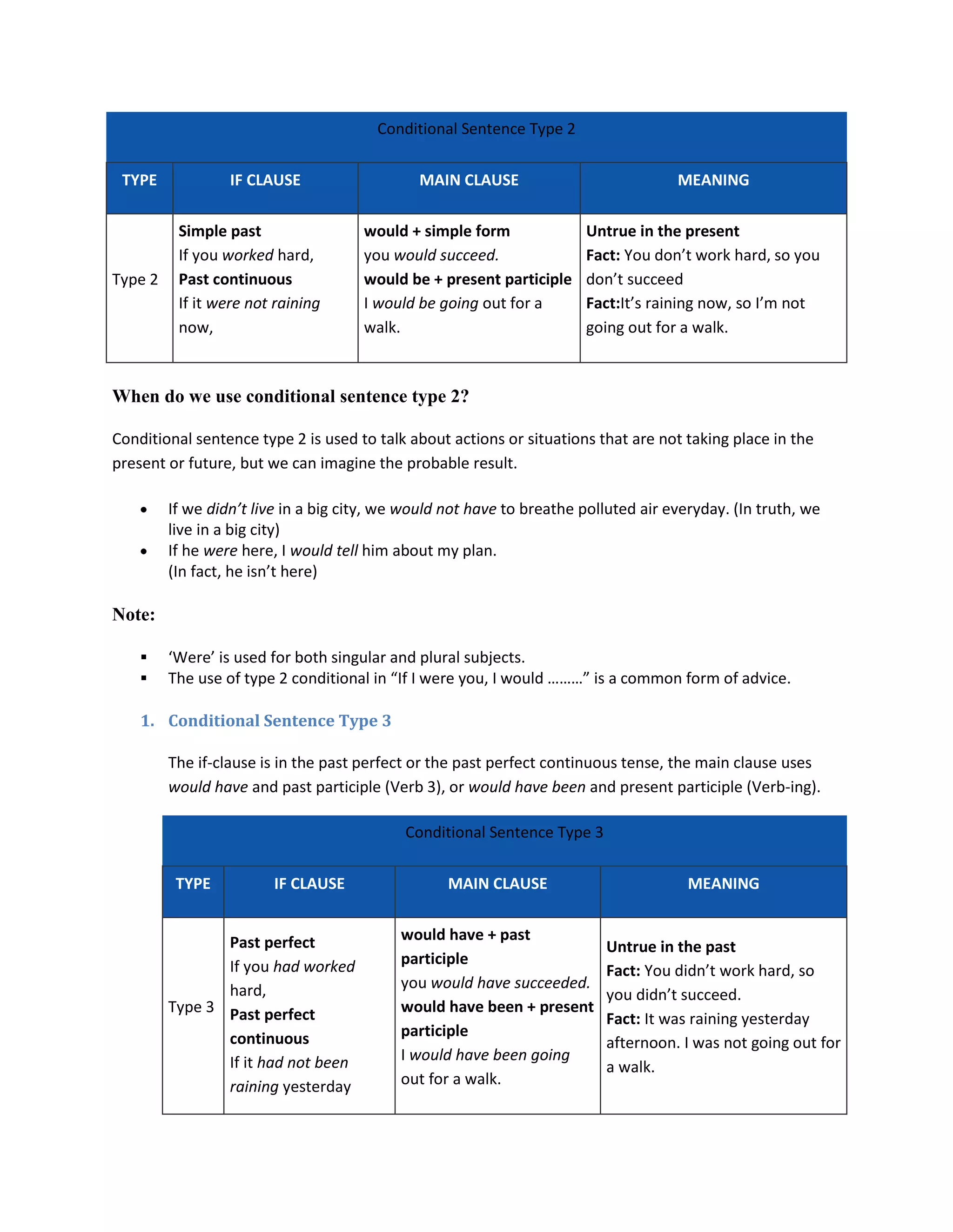 Conditional sentence | PDF