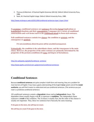 Conditional sentence | PDF