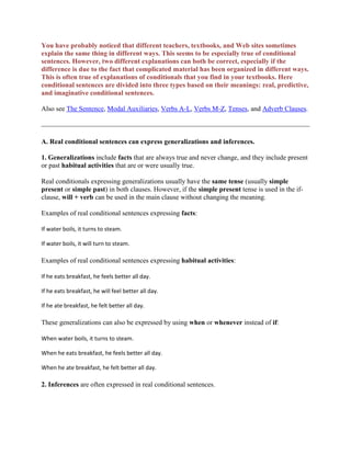 Conditional sentence | PDF