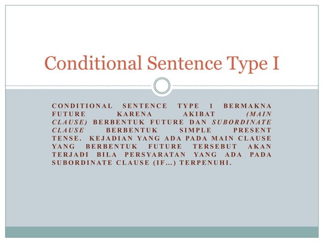 Conditional sentence | PPTX