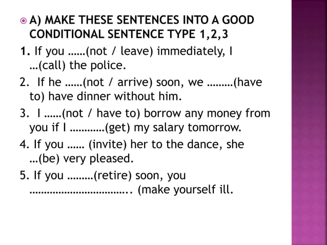 CONDITIONAL SENTENCE all type 1,2,3 dan example.ppt