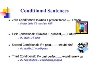 Conditional sentences | PPT