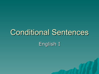 Conditional sentences | PPT