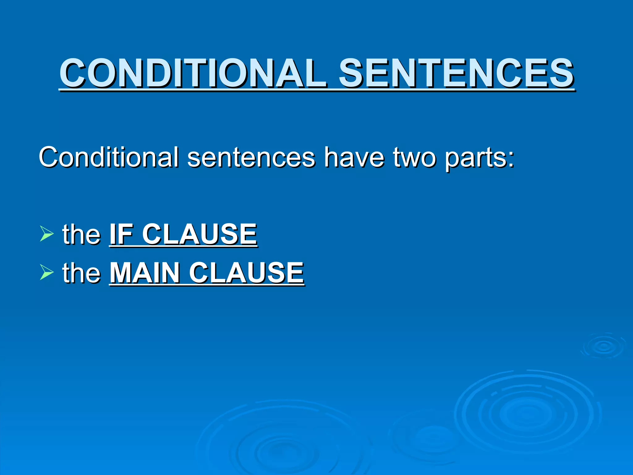 Conditional sentences | PPS
