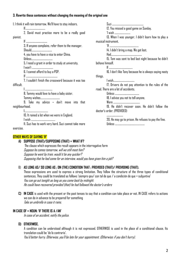 Conditional sentences | PDF