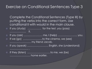 Conditional sentences | PPT