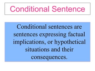 Conditional sentences | PPT